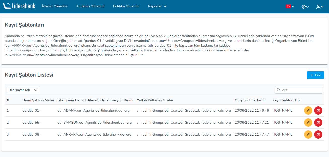 Registiration Template - Liderahenk Documents